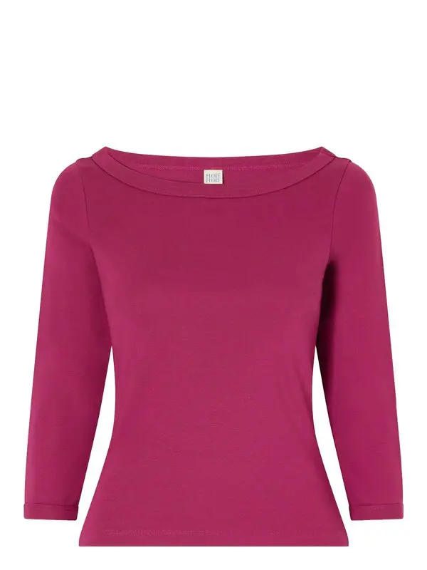 FLORE FLORE Steffi Organic Cotton-jersey T-shirt - Pink