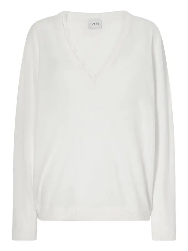 Posse Lace-trimmed Wool Sweater - Neutrals