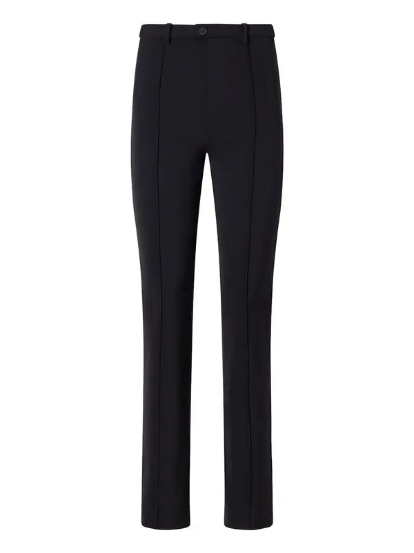 JAMIE HALLER The Riding Cropped Stretch-crepe Slim-leg Pants - Black