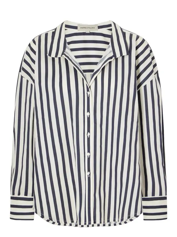 ANDRES OTALORA Un Tej Striped Cotton-poplin Shirt - Multi