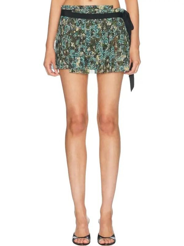 Dries Van Noten Gabrita Skirt In Multi - Sky