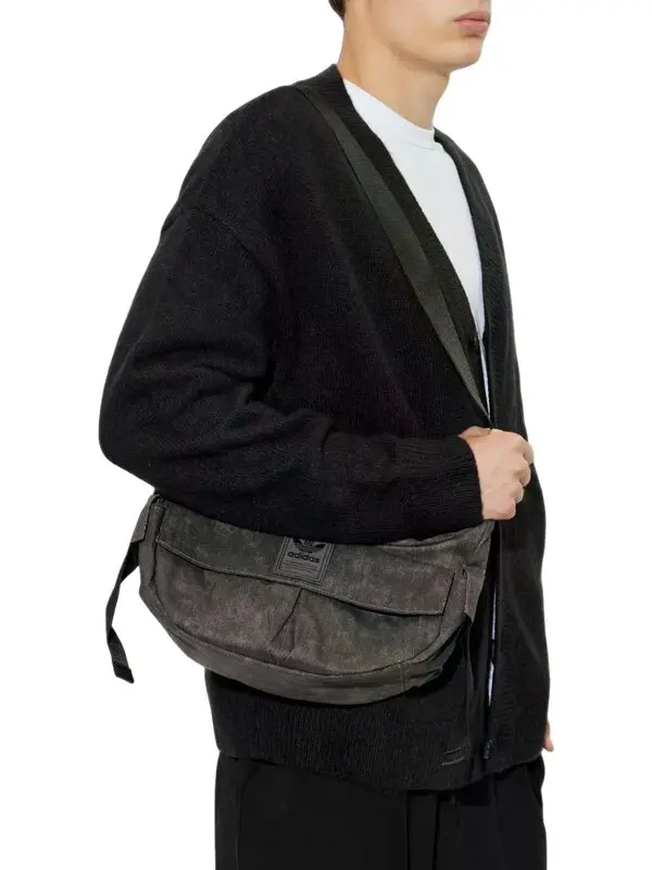 Adidas Logo-patch Messenger Bag - Black