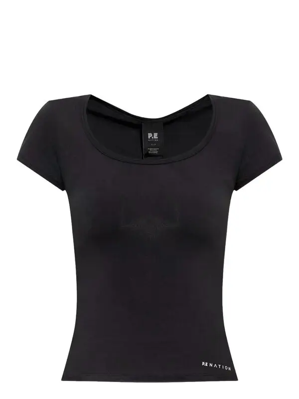 P.E Nation Foundation Scoop-neck Top - Black