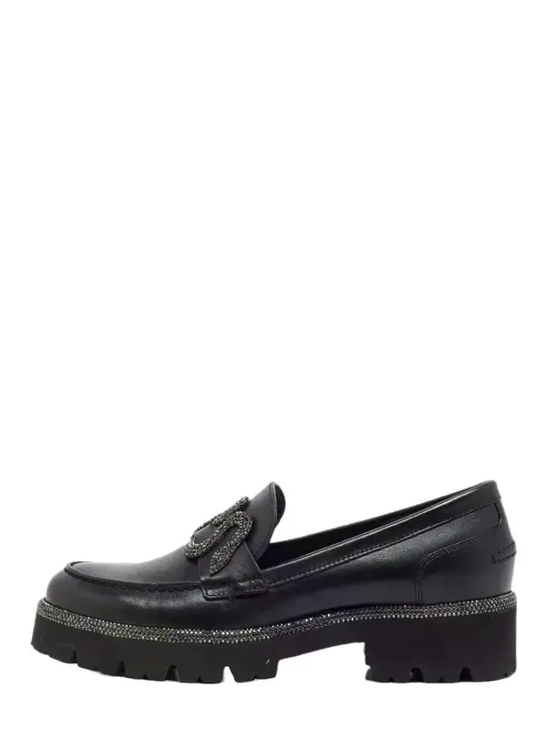Rene Caovilla Morgana Crystal-embellished Loafers - Black