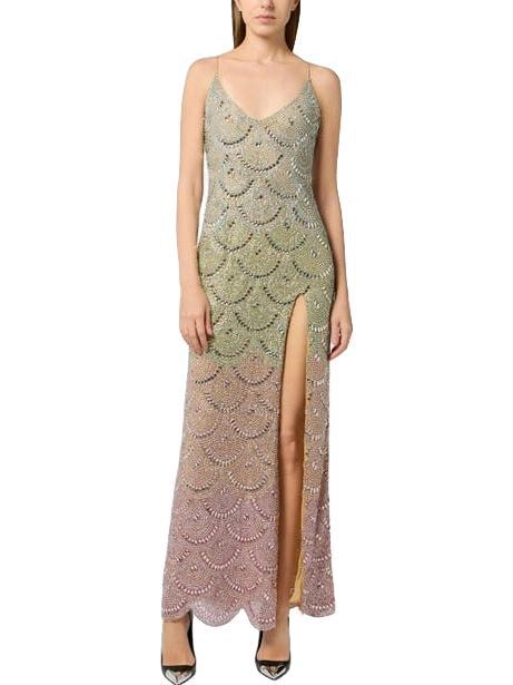 Philipp Plein Long Dress Waves - Multicolor