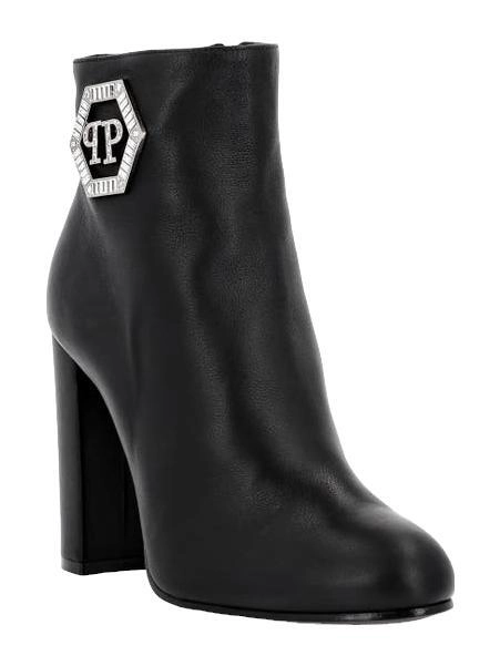 Philipp Plein Bootie High Heels Crystal - Black