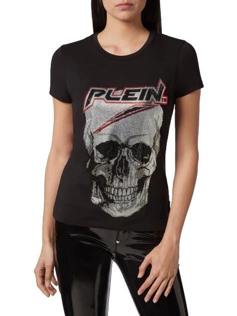 Philipp Plein T-shirt Round Neck Ss Space Plein - Black