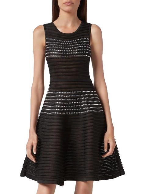 Philipp Plein Knit Day Dress Crystal - Black