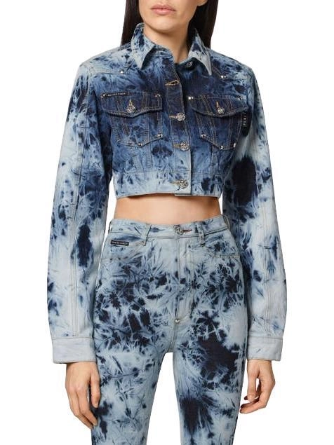 Philipp Plein Denim Jacket Bleached - Bleachedlightblue