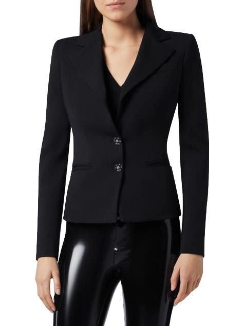 Philipp Plein Blazer Skull And Roses - Black