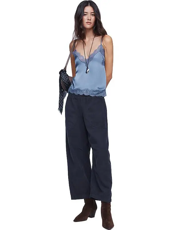 PILCRO Reese 100% Cotton Corduroy High-rise Wide-leg Pants - Graphite