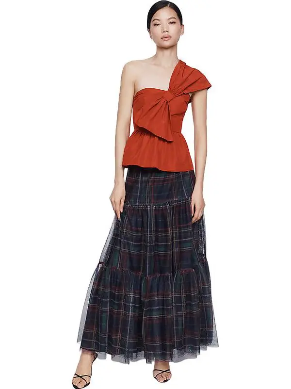 Anthropologie Loverlygrey X Blythe Tulle Maxi Skirt - Dark Green