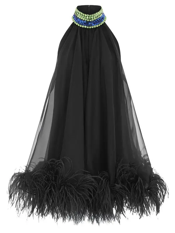 16Arlington Cindy Silk Mini Dress - Black