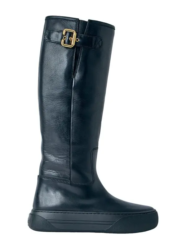 Chloé Delia Leather Boots - Black