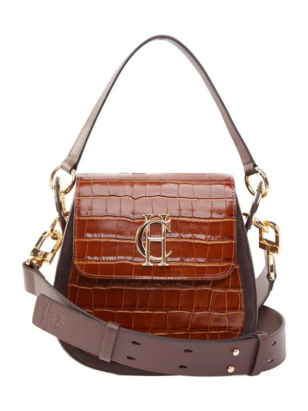 Holland Cooper Chelsea Saddle Bag Croc - Tan
