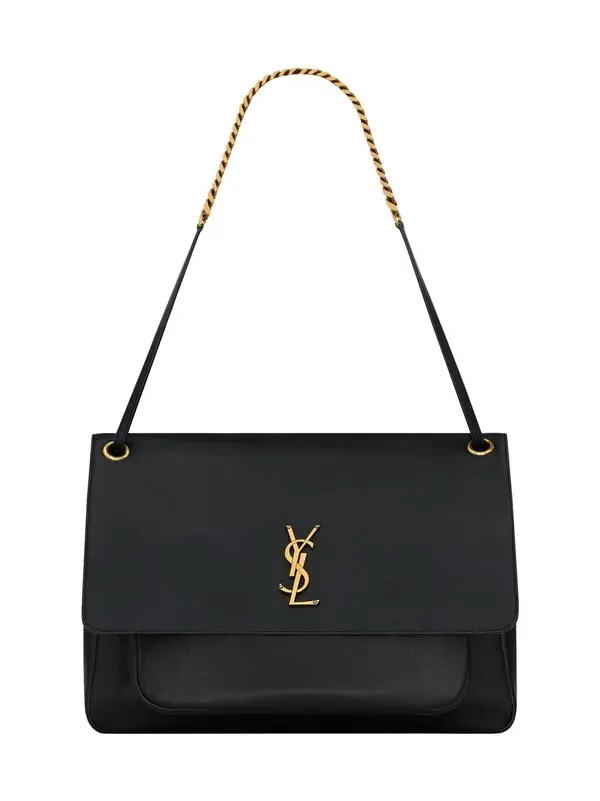 Saint Laurent Soft Niki Large In Lambskin - Black