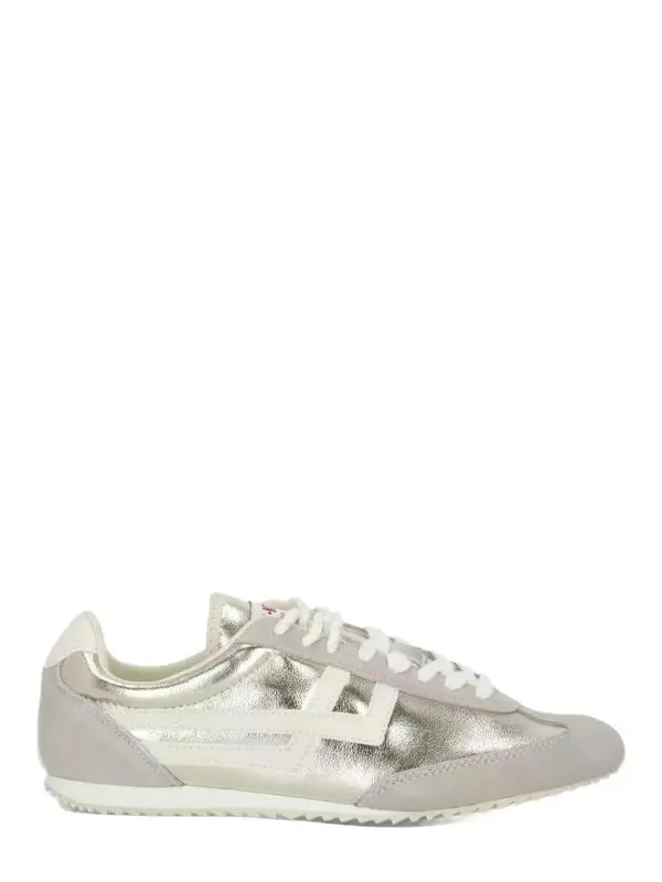 PRO-KEDS 1949 Racer 77 Metallic-leather Sneakers - Silver
