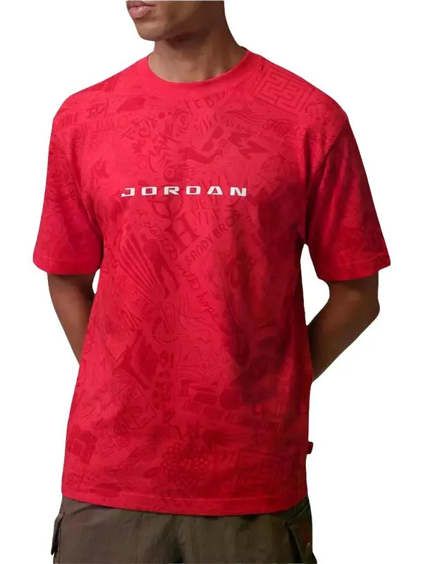 JORDAN Brooklyn Logo-print T-shirt - Red
