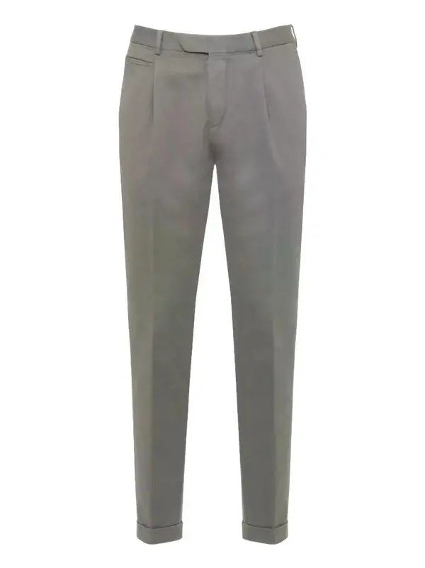 DEVORE INCIPIT Pleated Turn-up Trousers - Grey