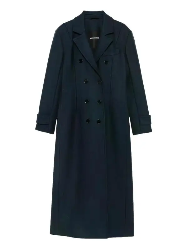 Patrizia Pepe Double-breasted Wool-blend Coat - Blue