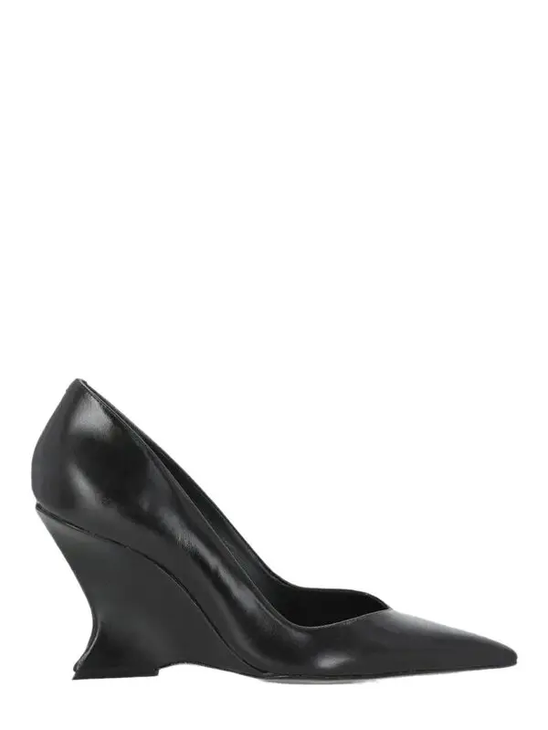 Schutz Siena Sculptural-wedge Pointed-toe Pumps - Black