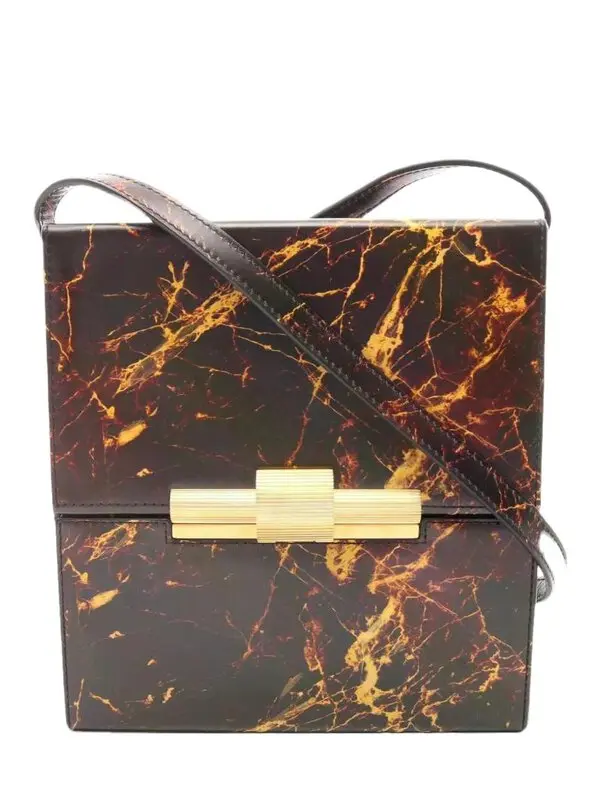 Bottega Veneta 2010s Daisy Marble-print Shoulder Bag - Brown