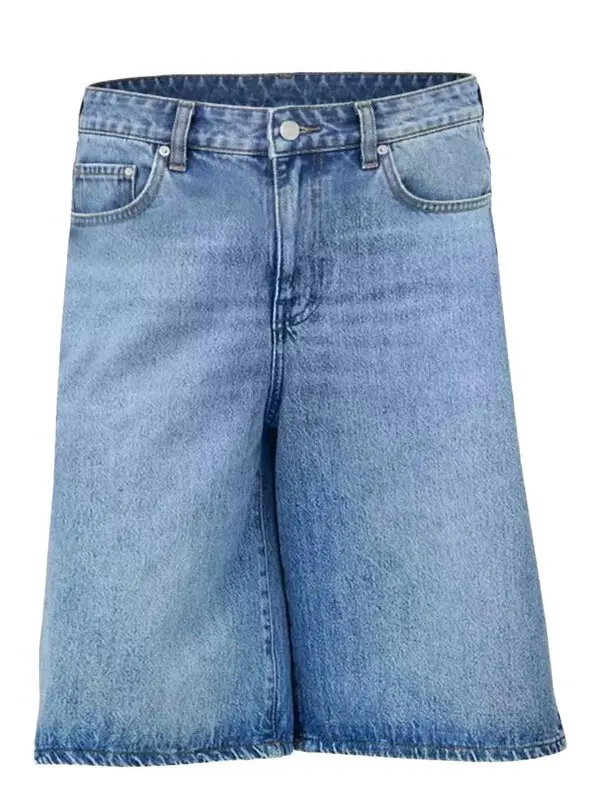 BENETTON Faded Denim Shorts - Blue