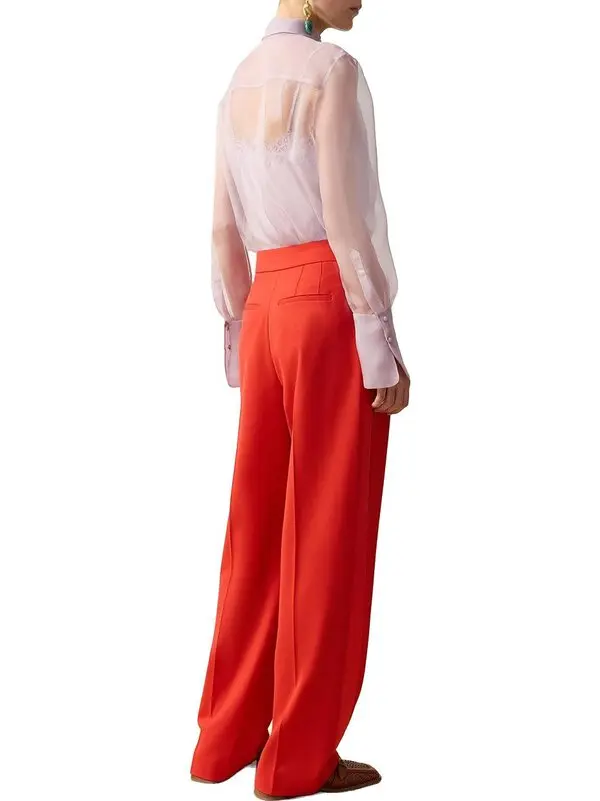 Zimmermann Clash Tuxedo Straight Pant - Red