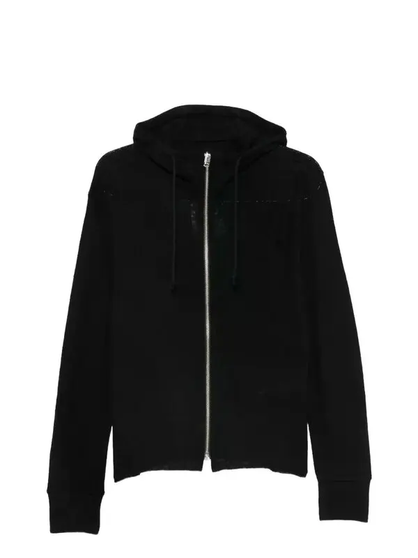 TONYWACK Zip-up Drawstring Hoodie - Black
