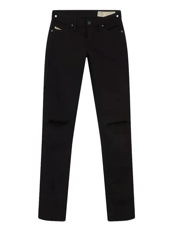 DIESEL® Distressed Straight-leg Jeans - Black