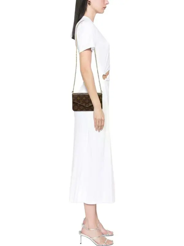 LOUIS VUITTON 2021-2026 Monogram Pochette Felicie Crossbody Bag - Brown