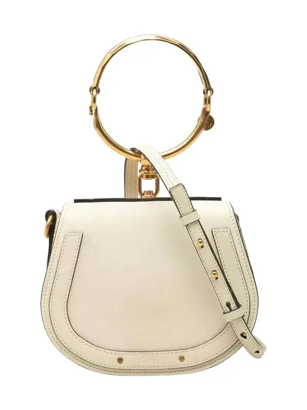 Chloé 2018 Small Leather Nile Bracelet Satchel - White