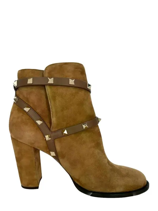 Valentino Garavani Rockstud Ankle Boots - Brown