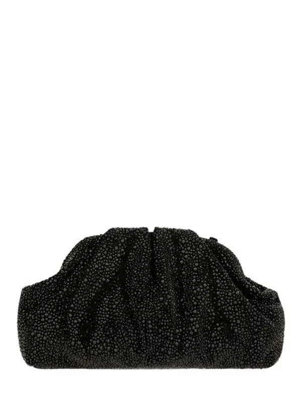 TWENTY FOURHAITCH Mirach Bead-embellished Ruched Shoulder Bag - Black
