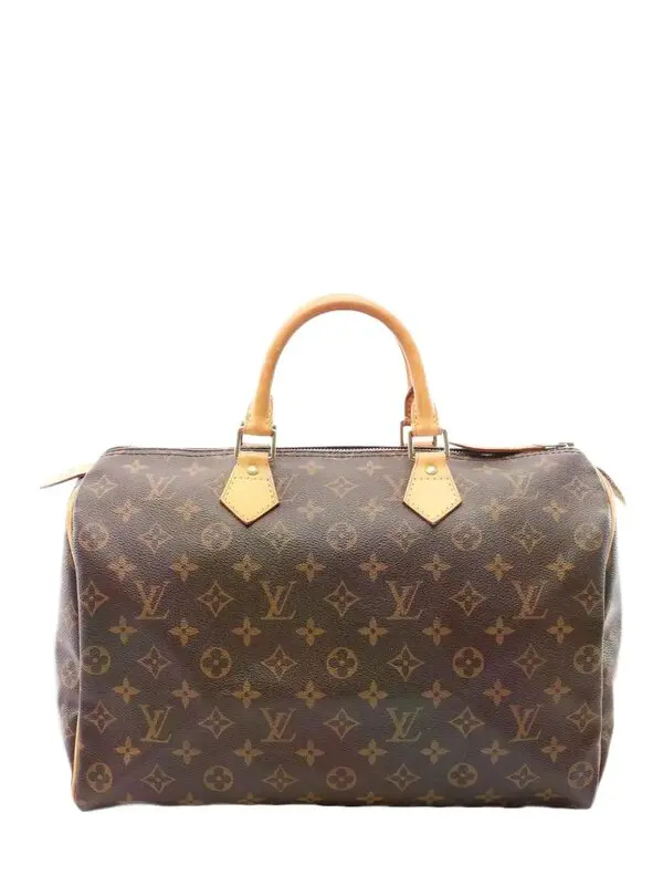 LOUIS VUITTON 2007 35 Speedy Monogram Tote Bag - Brown