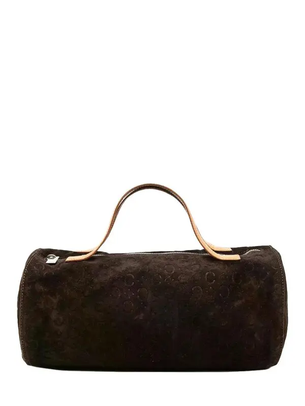Celine 20th Century C Macadam Suede Handbag - Brown
