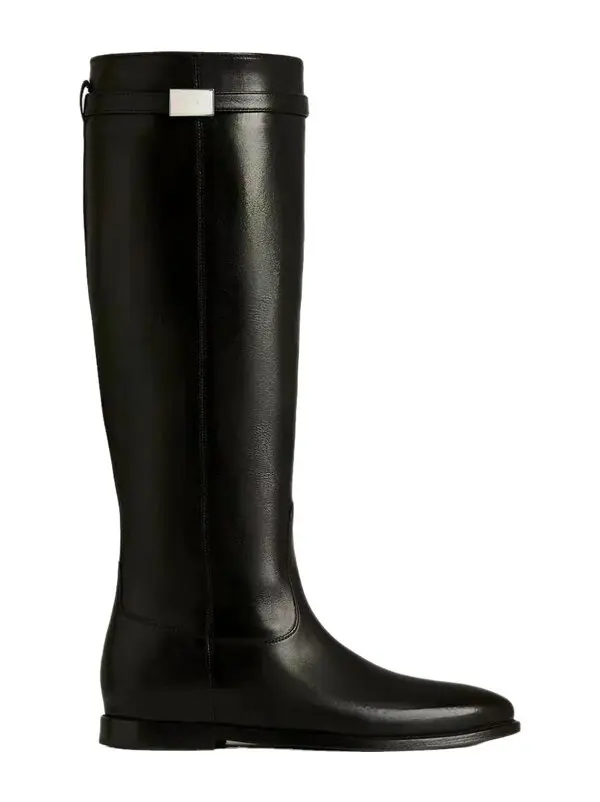 Kiton Logo-plaque Leather Boots - Black