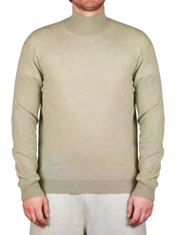 Altea High-neck Ribbed-trim Sweater - Green