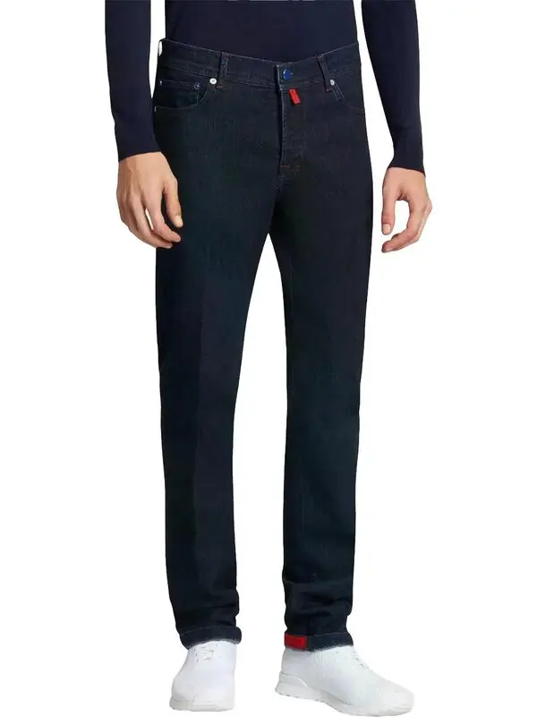 Kiton Slim-fit Five-pocket Jeans - Blue