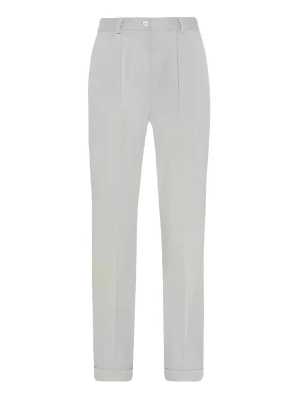 Kiton Belt-loop Turn-up Trousers - Grey