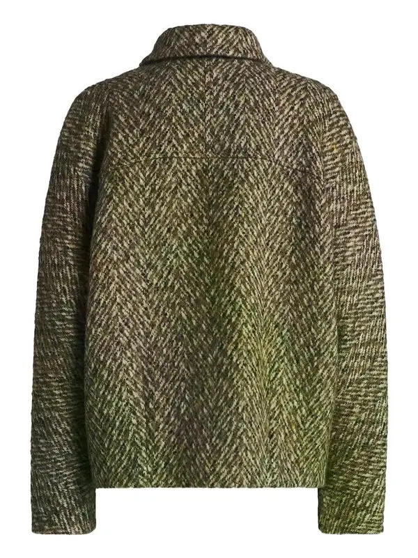 Kiton Herringbone-weave Cropped Coat - Neutrals