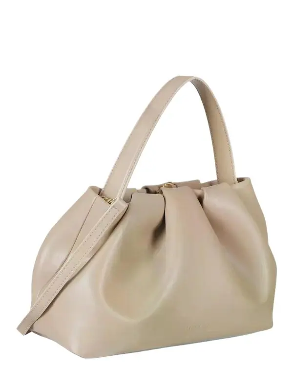THEMOIRE Athena Ruched Tote Bag - Neutrals