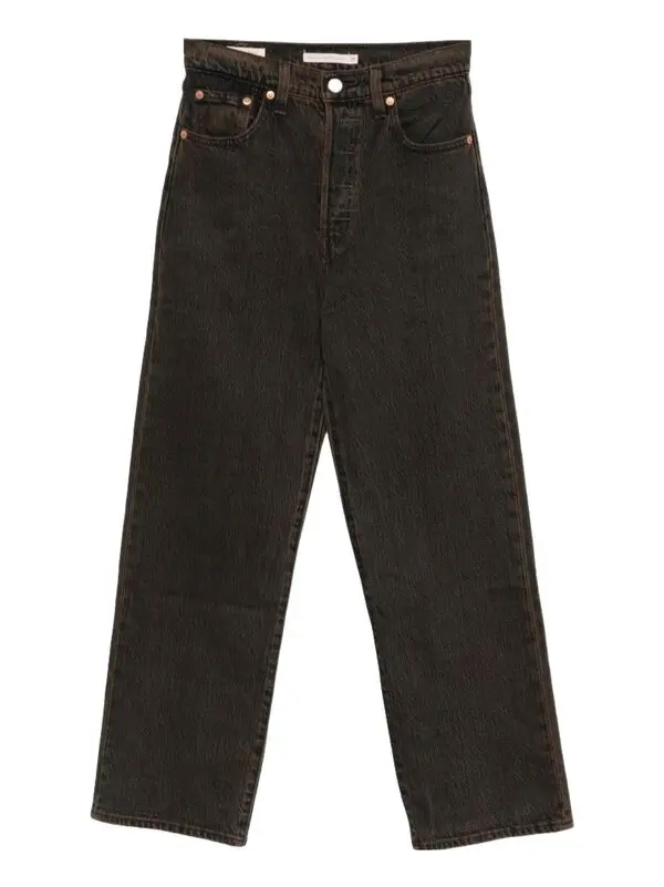 LEVI'S Logo Patch Straight-leg Jeans - Brown