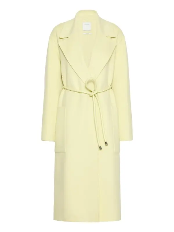Sportmax Long-sleeved Coat - Light Yellow
