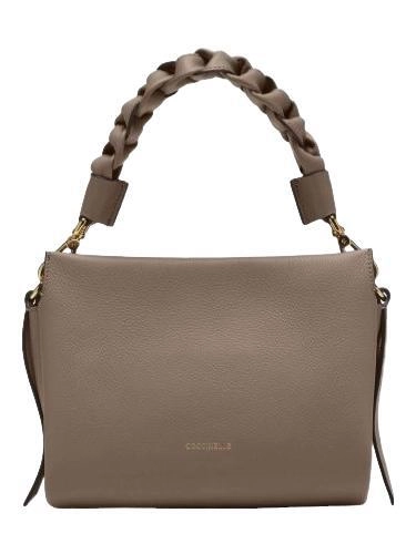 COCCINELLE Braided Handle Shoulder Bag - Brown