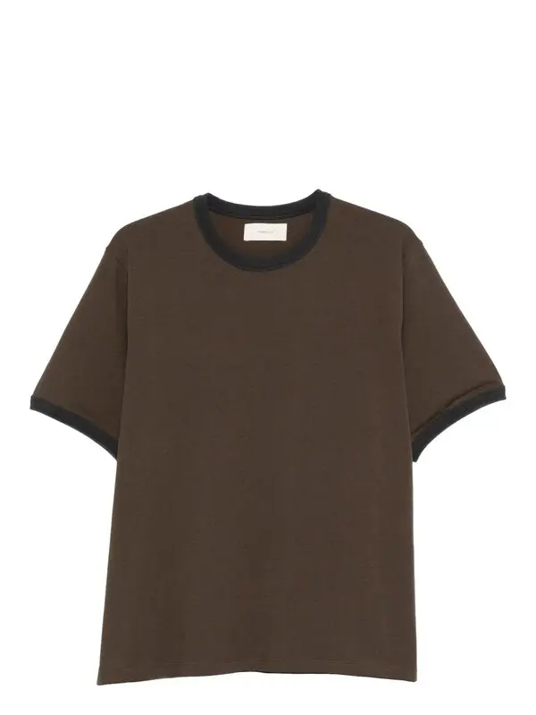 JEANERICA Contrast-trim T-shirt - Brown