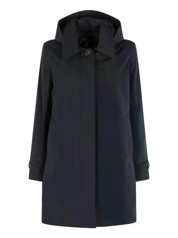 SAVE THE DUCK Hooded Concealed-fastening Jacket - Blue