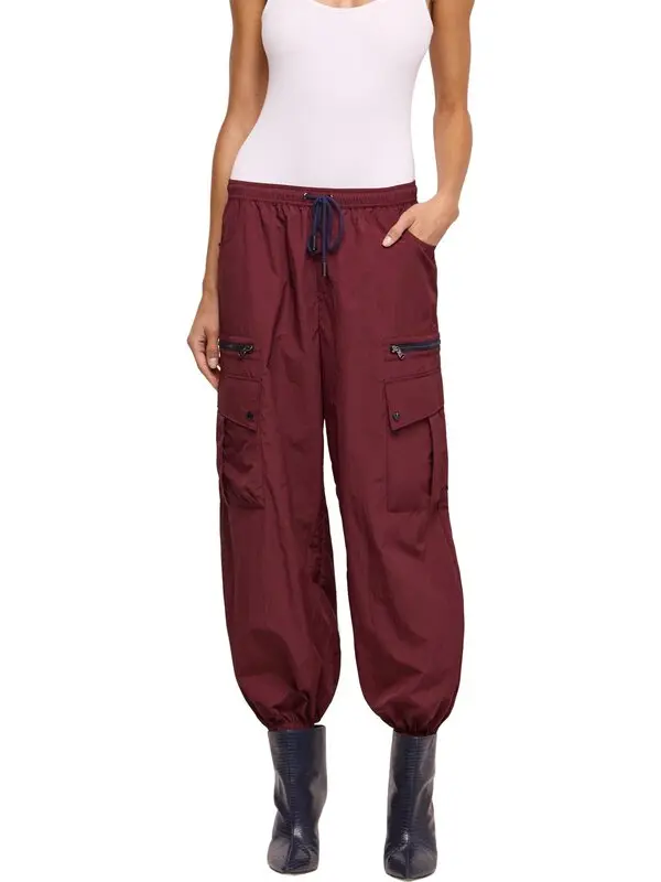 L'AGENCE Monrose Nylon Jogger Pants - Port/midnight