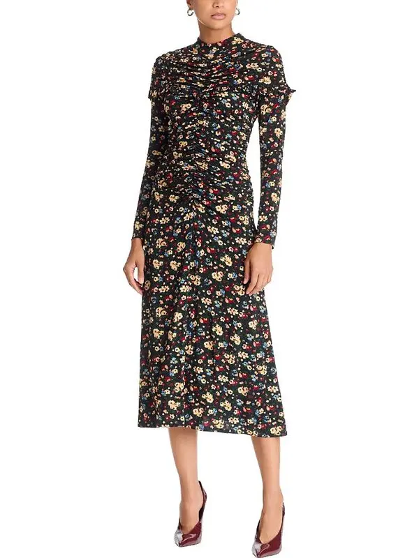Sea Kaiya Printed Floral Ruffle Midi Dress - Multi