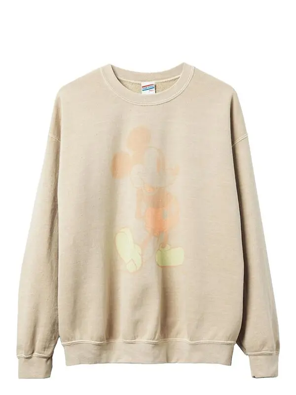 Junk Food Clothing Disney Mickey Mouse Faded Flea Market Fleece - Camel